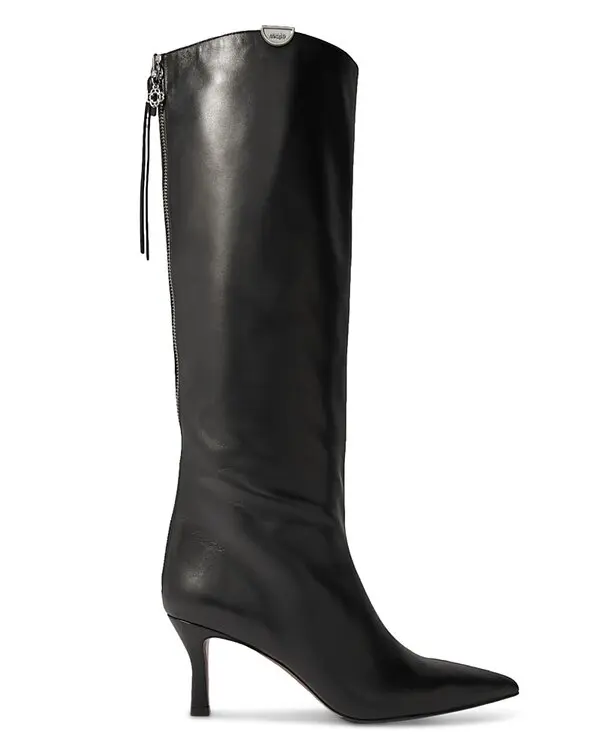 Maje Leather Boots - Black