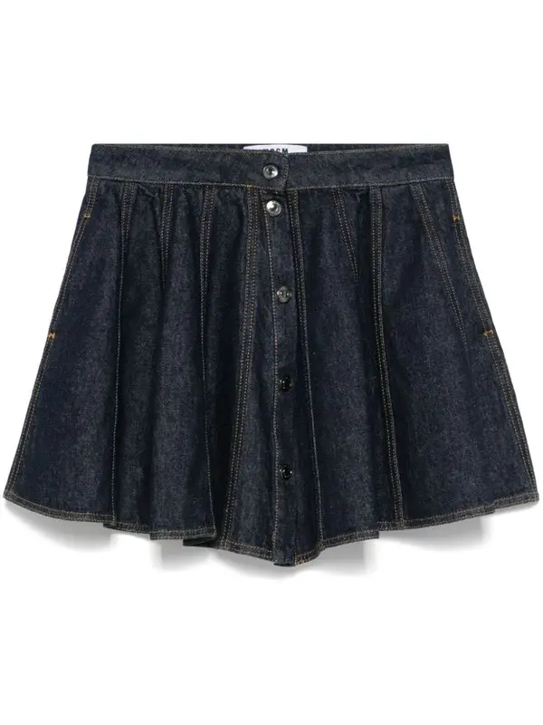 MSGM Denim Mini Skirt