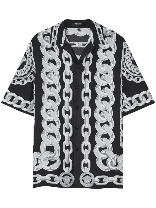 Versace Medusa Chains Silk Shirt