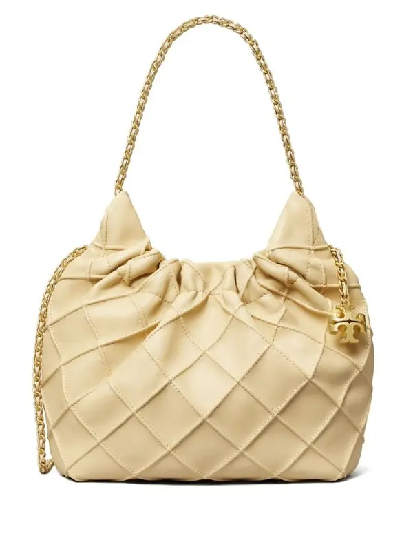Tory Burch Fleming Mini Hobo Bag - Neutrals