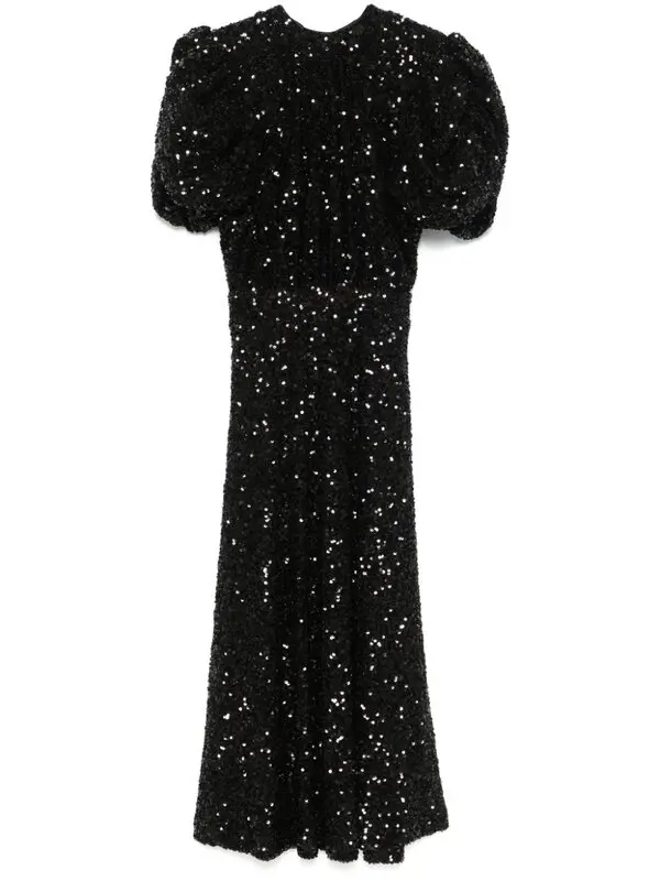 Remain Birger Christensen Sequinned Midi Dress - Black