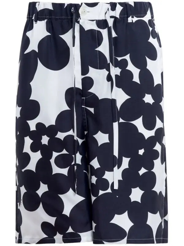Marni Floral-print Shorts - Black
