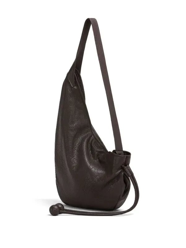 Marni Grained Leather Shoulder Bag - Brown