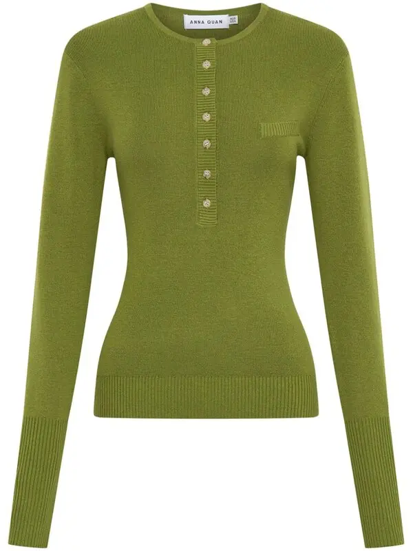 Anna Quan Button-down Collar T-shirt - Green