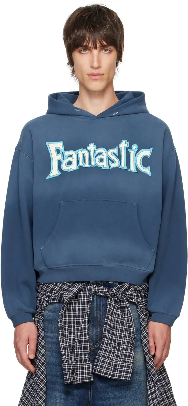 ERL Fantastic パーカー ダークブルー ERL FANTASTIC HOODIE XL