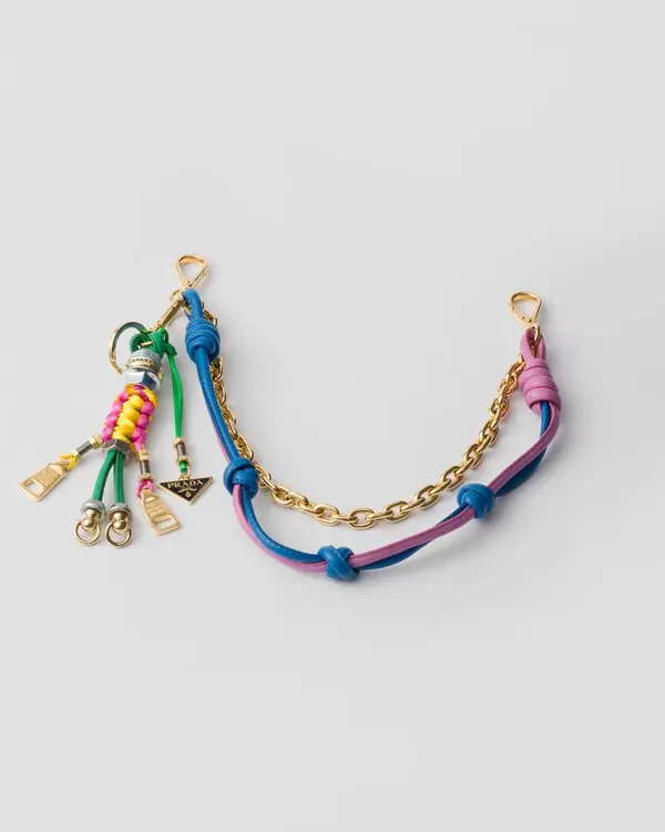 Prada Pop Strings Keychain Charm - Mint/primrose