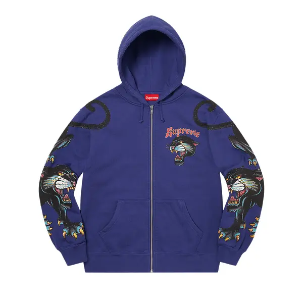 Supreme Panther Zip Up Hooded Sweatshirt