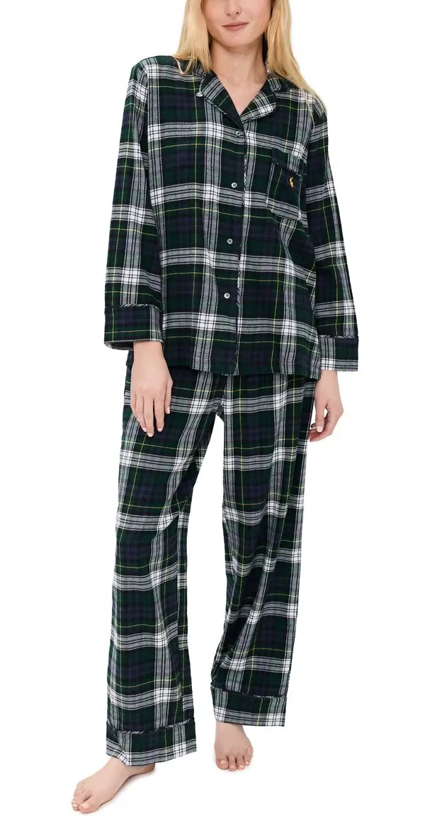 Ralph Lauren Plaid Flounce Sleep Set