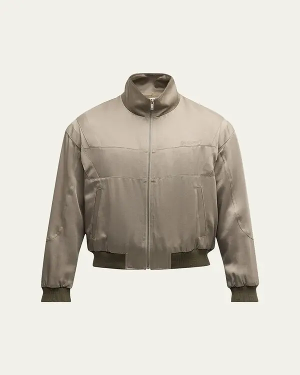 Saint Laurent Satin Teddy Jacket - Kaki-ltgrn