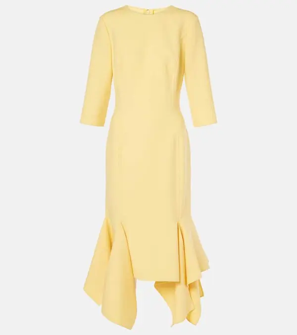 Oscar De La Renta Wool-blend Midi Dress