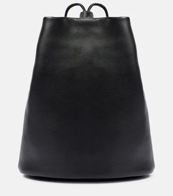 THE ROW Joe Leather Backpack - Black