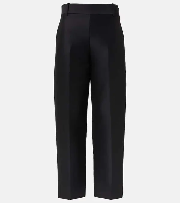 Khaite Cam Wool And Silk Faille Straight Trousers