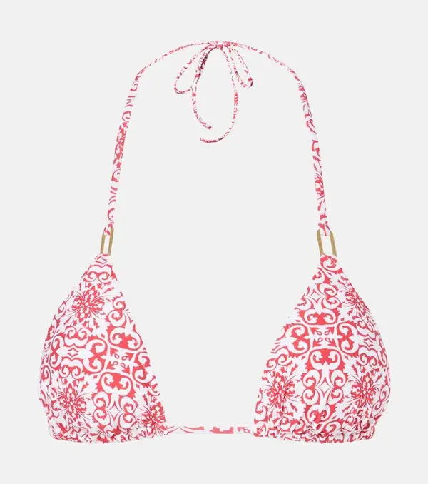 Melissa Odabash Cancun Floral Bikini Top - White