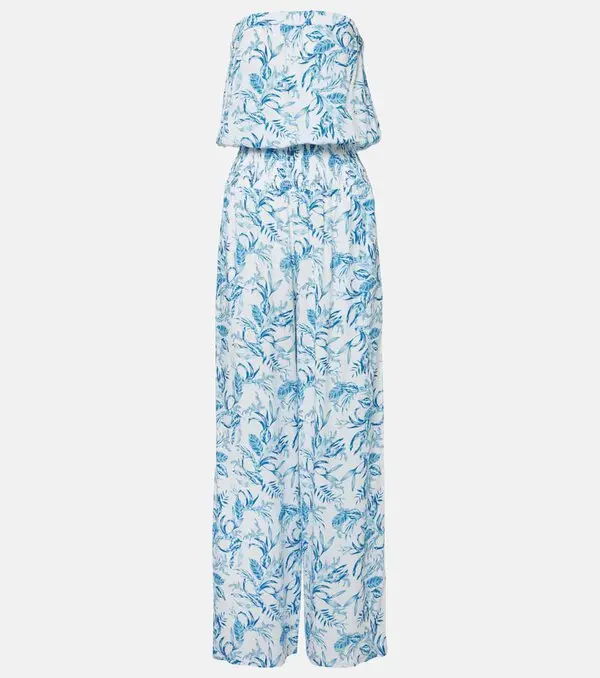 Melissa Odabash Naomi Strapless Jumpsuit - Blue
