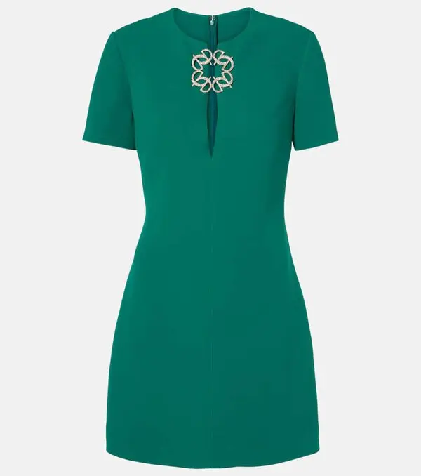 Elie Saab Embellished Cady Minidress