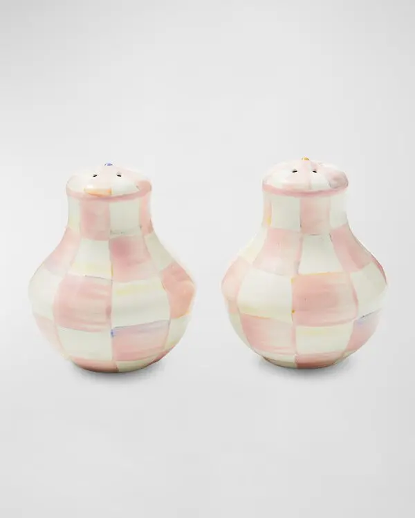 MACKENZIE-CHILDS Rosy Check Small Salt & Pepper Shakers - One-color