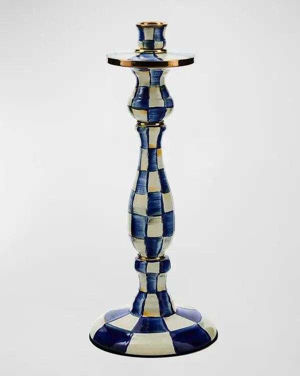 MACKENZIE-CHILDS Royal Check Large Candlestick