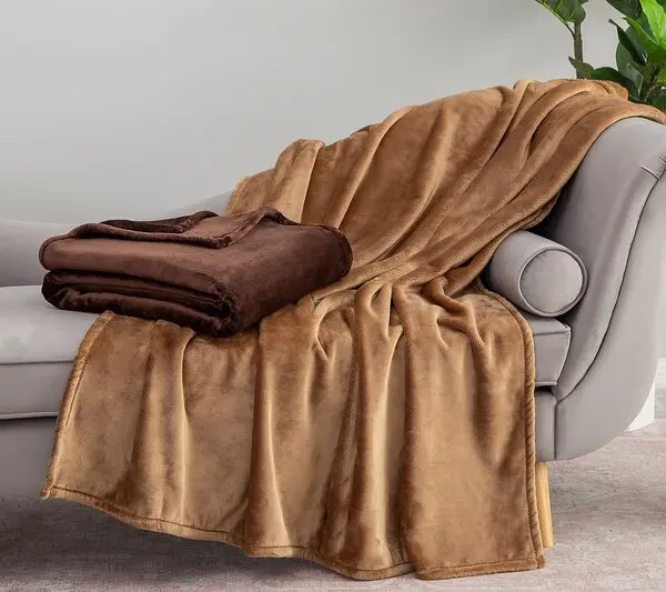 BERKSHIRE BLANKET Berkshire Set Of 2 Ultra Supreme Velvetsoft60x70 Throws