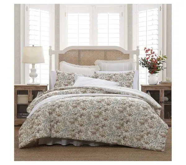 Laura Ashley Bramble Floral King Comforter Sham Set