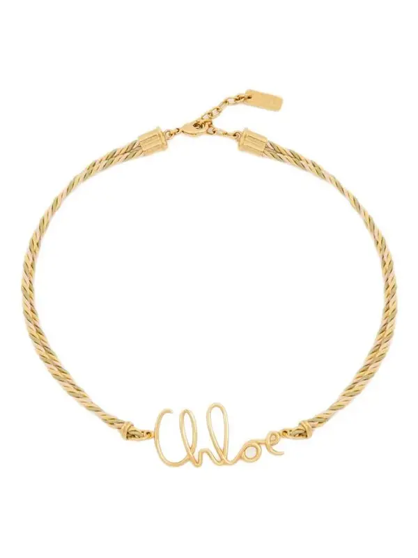 Chloé Logo Necklace - Gold