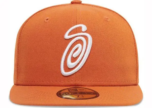 STUSSY × New Era 59FIFTY CURLY S StüSsy Curly S 59fifty New Era Cap - Orange | Editorialist