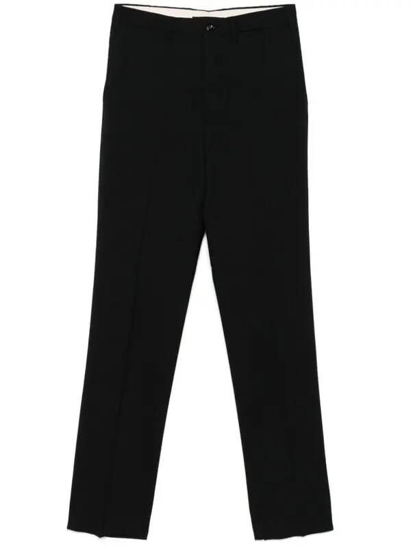DELL'OGLIO Tapered Trousers - Black