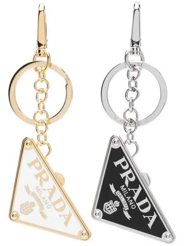 Prada Triangle-logo Keyring