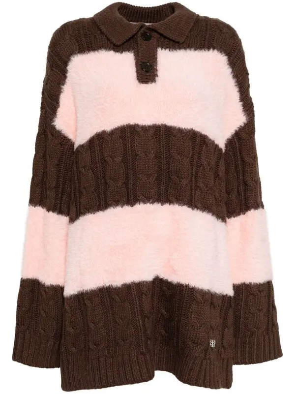 BAPY BY *A BATHING APE® Logo Plaque Striped Jumper
