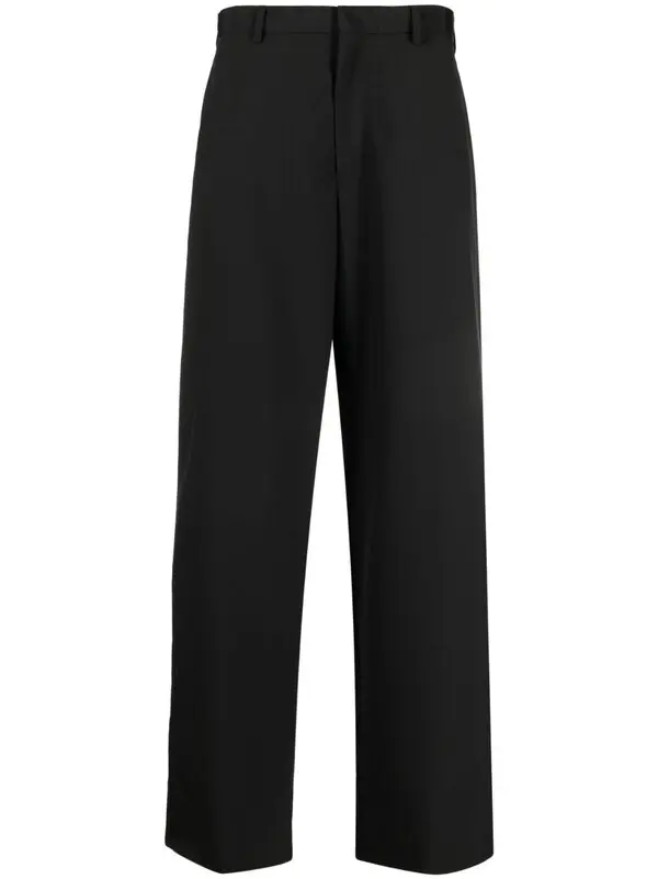 Prada Logo-patch Wide-leg Trousers