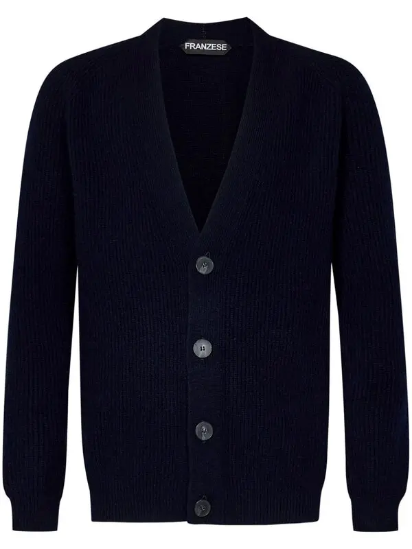 FRANZESE COLLECTION Ribbed Cashmere Cardigan