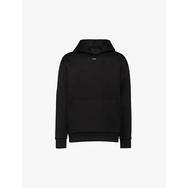 Prada Technical Brand-print Cotton-jersey Hoody