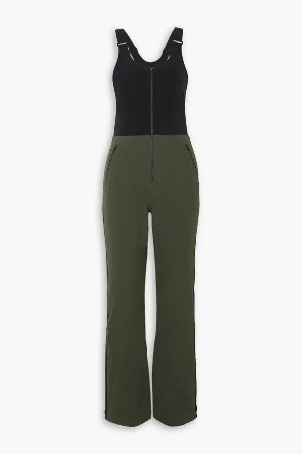 Aztech Mountain Twotone Ski Salopettes - Army Green