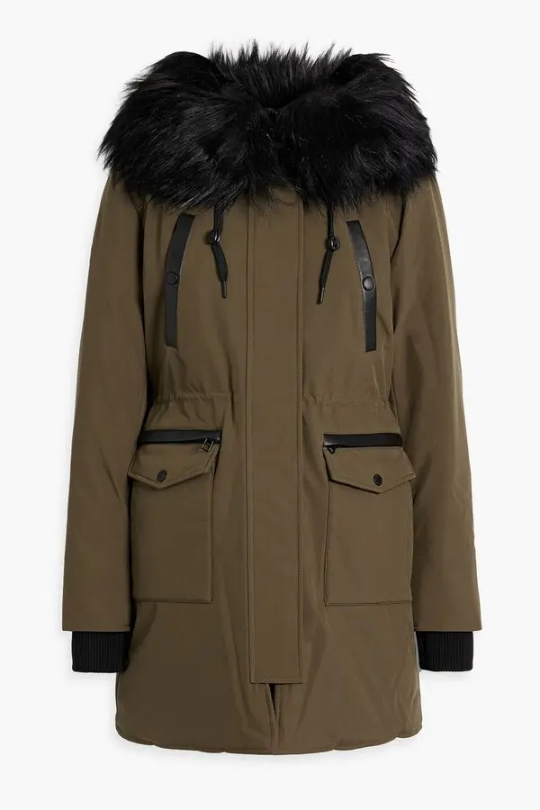 Rudsak Plush-trimmed Hooded Down Parka - Army Green