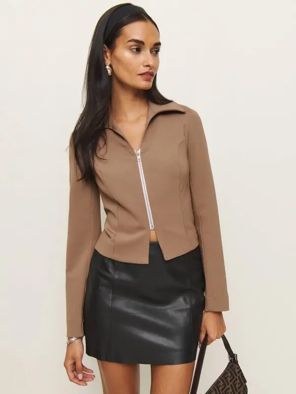 REFORMATION Sammi Knit Jacket - Nutty
