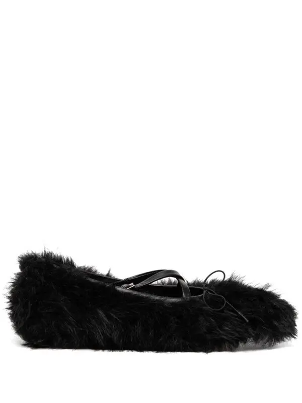 Simone Rocha Faux-fur Ballerina Flats