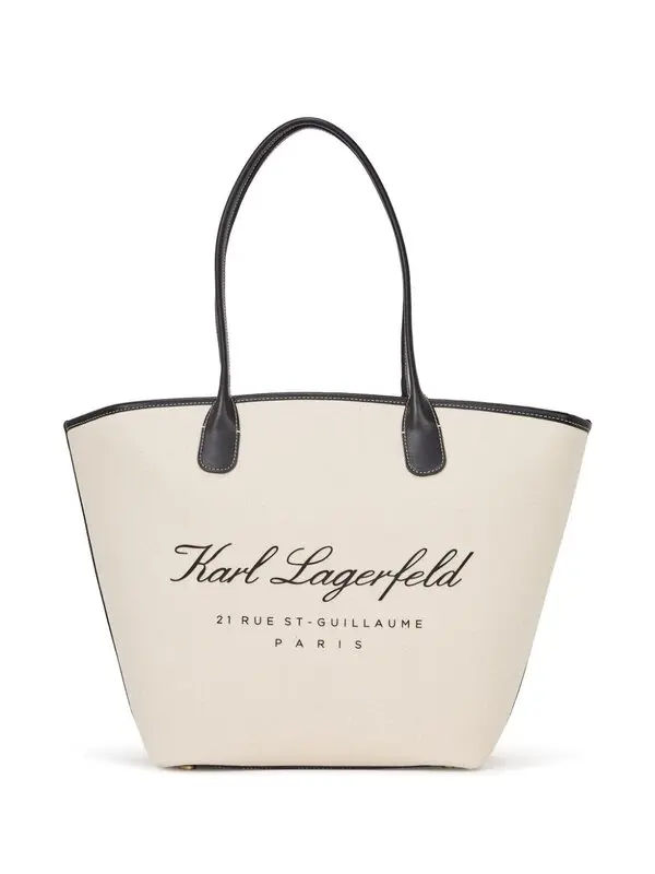 Karl Lagerfeld Hotel Karl Canvas Tote Bag