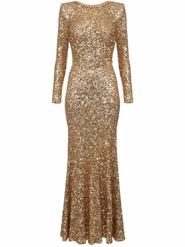 Elisabetta Franchi Sequin Embellished Gown