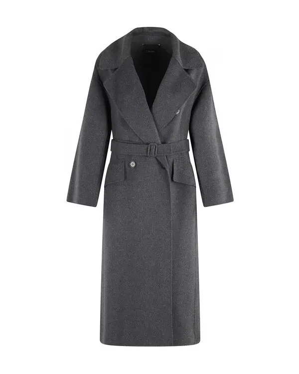 Max Mara Laura Polyester Coat - Dark Gray