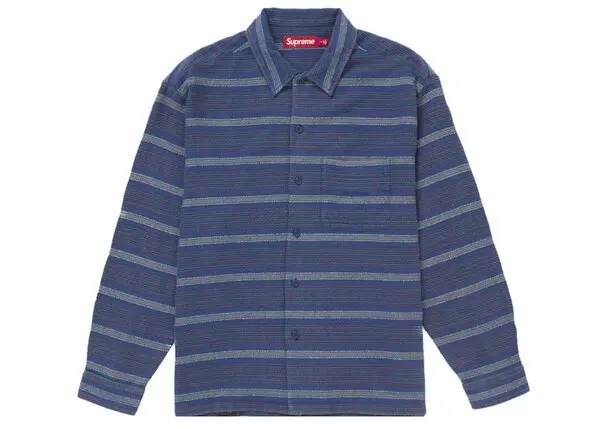 Supreme Woven Stripe Shirt - Blue | Editorialist