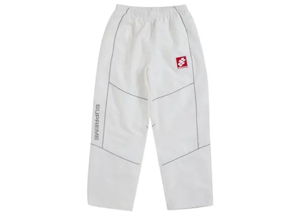 Supreme Reflective Piping Track Pant - White