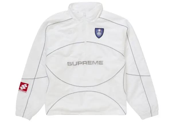 Supreme Reflective Piping Pullover - White