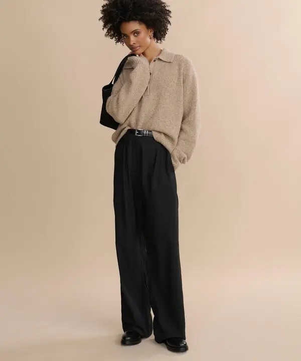 Jenni Kayne Wool Jones Trouser - Black