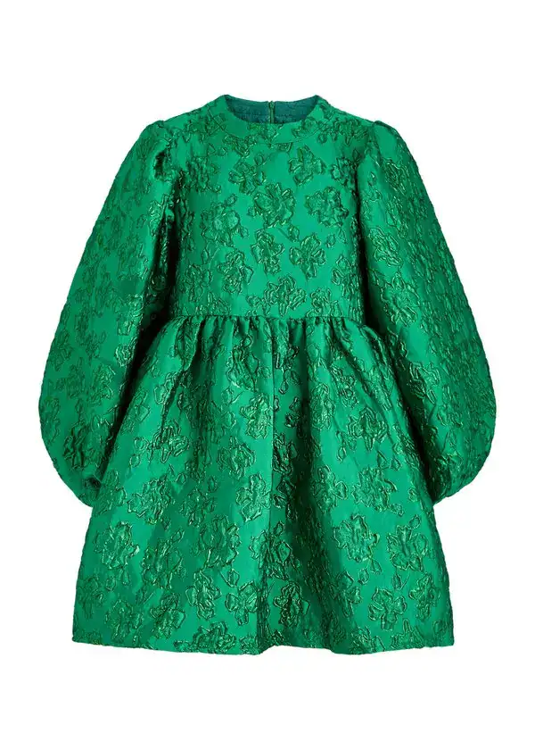 sister jane green dress Storybook Metallic Cloqué Mini - mo