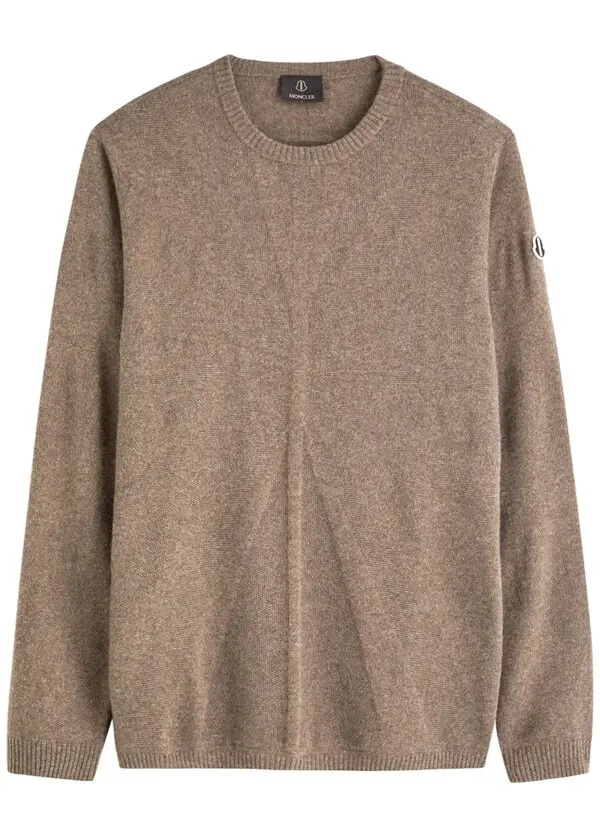 Rick Owens X Moncler Wool-blend Jumper - Taupe
