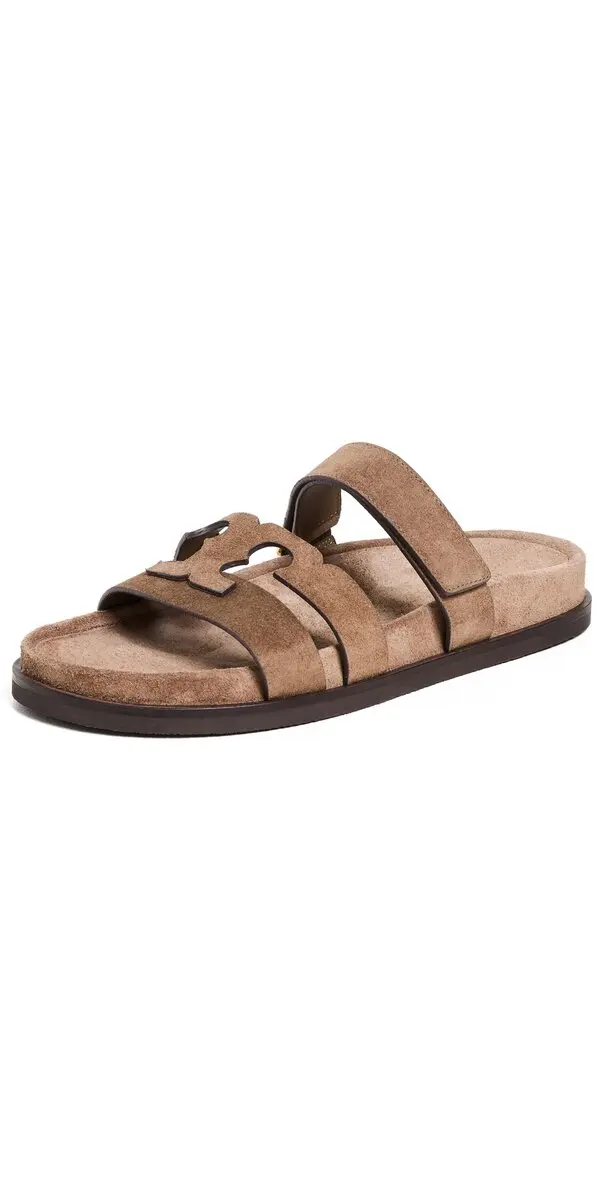 Tory Burch Ines Sport T Slides - River Rock