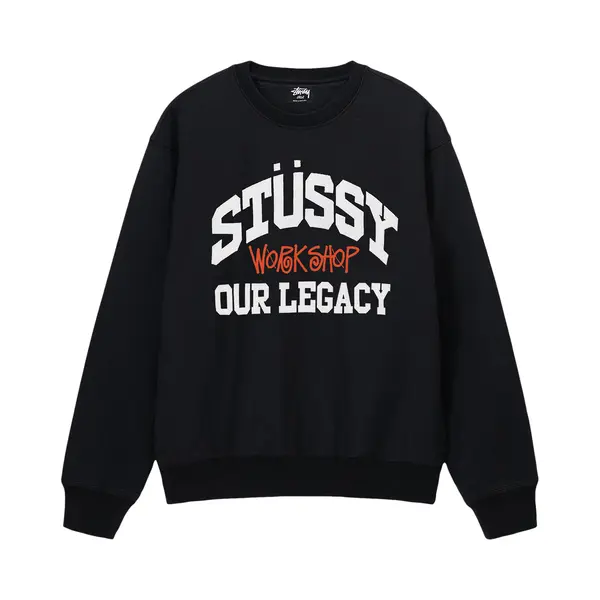 StÜssy X Our Legacy Collegiate Crew - Black