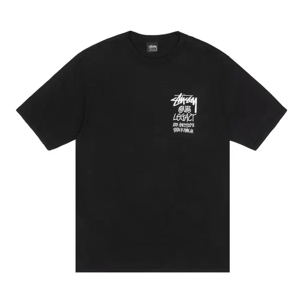 StÜssy X Our Legacy Work Shop Surfman Pigment Dyed Tee - Black