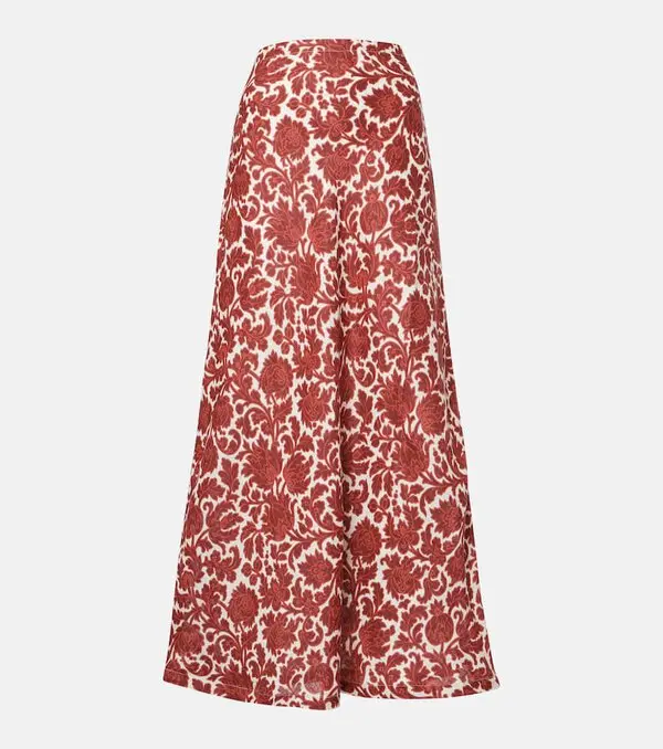 Faithfull The Brand Antibes Printed Linen Maxi Skirt