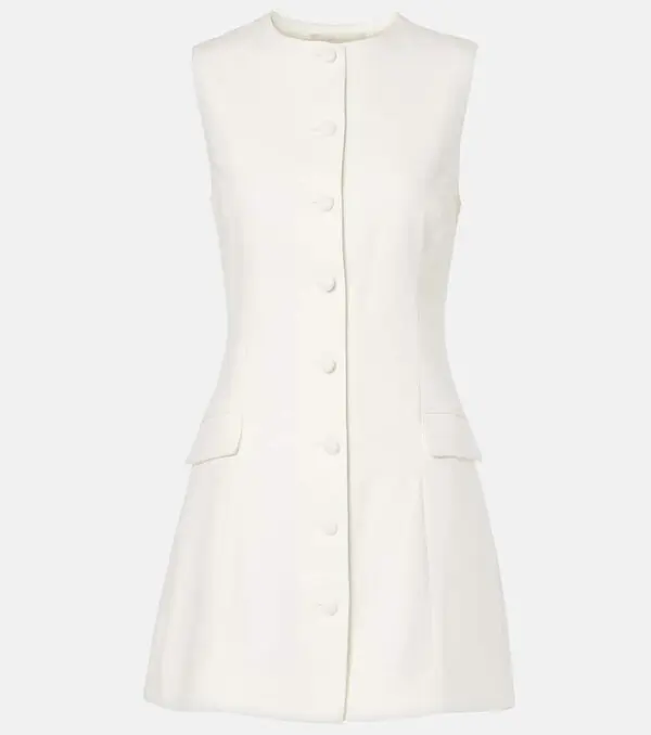 Faithfull The Brand Twill Linen Mini Dress - White