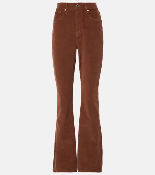 Veronica Beard Cameron Corduroy Flared Pants - Brown